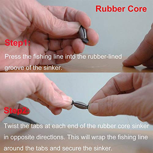 SILANON Sinkers Fishing Weights Bass Casting- 46pcs Assorted Size ...