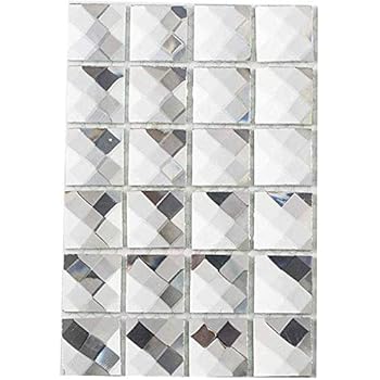 Amazon.com: 1" Square Mirror Mosaic Tile. 100 pcs: Arts, Crafts & Sewing