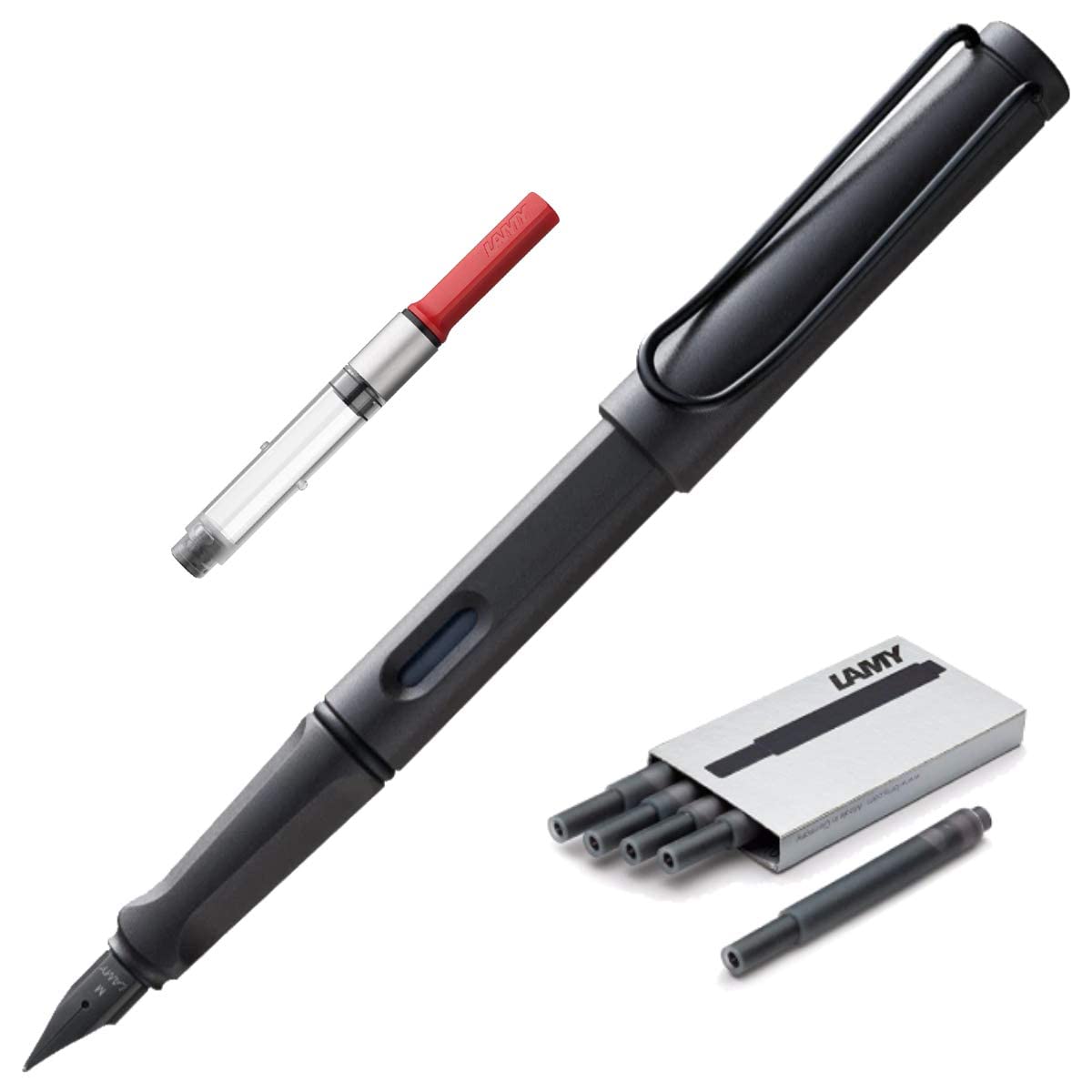 Mua Boxiti Set - Lamy Safari Fountain Pen Charcoal, Fine Nib | 5 Black ...