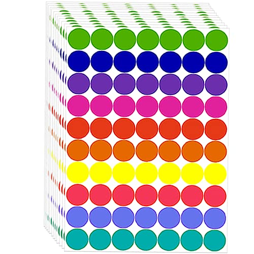Colored Dot Stickers Round Color Coding Labels Circle Dots Labels ...