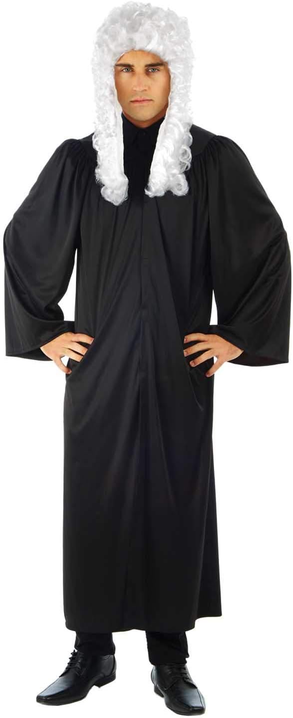 Fun Shack Adults Judge Costume Mens & Womens Judges Black Robe Outfit ...