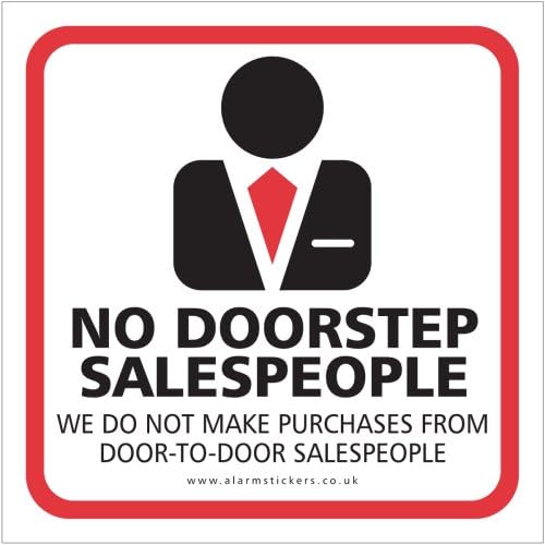Four No Doorstep Salesperson Window Stickers: Amazon.co.uk: Kitchen & Home