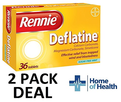Rennie Deflatine Trapped Wind & Bloatedness Relief Tablets Sugar-Free ...