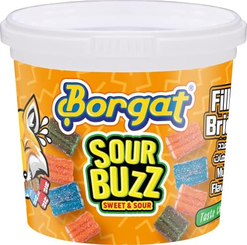 Borgat Sour Buzz Bricks Multi Flavor Jelly Gummy Candy Tub 150 g price ...