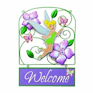 Amazon.com : Russ Berrie 636225 Tinker Bell Dimensional Metal Welcome ...