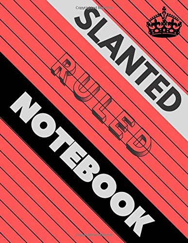 Slanted Ruled Notebook: caligraphy kits for beginners, left handed ...