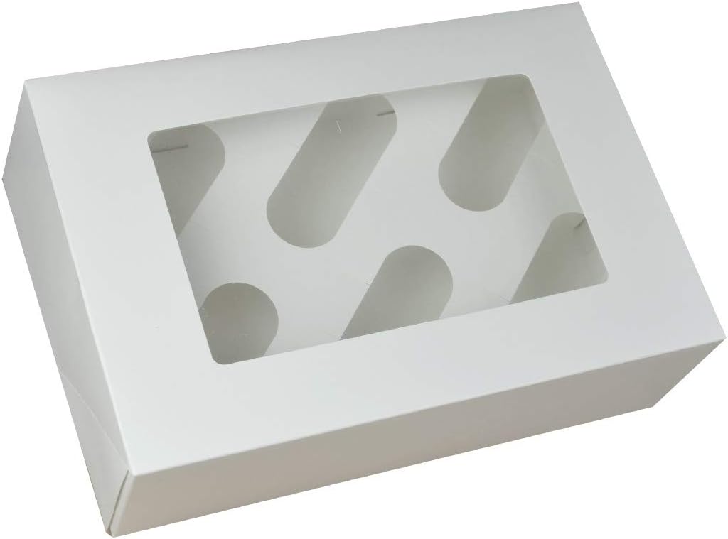 Culpitt 10 x White 6-Hole Cupcake/Muffin Boxes – BigaMart