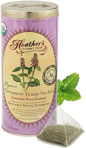 Heather's Tummy Care, Tummy Teas, Organic Peppermint Tea Bags, Caffeine ...