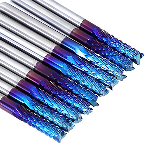 ASNOMY 20pcs End Mills CNC Spiral Router Bits, 1/8" Shank CNC Cutter ...
