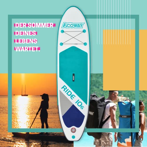 Acoway Inflatable Paddle Board for Adults - Stand Up Paddle Board - Non ...