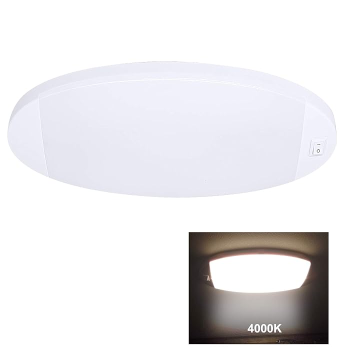 Buy Facon Fashion LED 12V RV Dome Light, Length: 9-1/4'', DDS01-608-CW ...