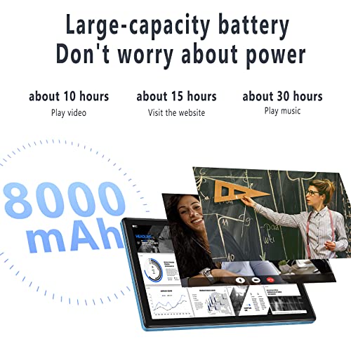 YESTEL Android 11 Tablet 10.1 inch 2 in1 Tablets with 2.0Ghz Octa-Core ...