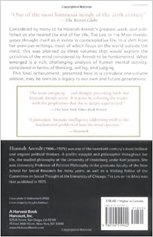 The Life of the Mind (Combined 2 Volumes in 1) (Vols 1&2): Hannah ...