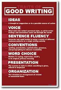Amazon.com: PosterEnvy Good Writing Traits - NEW Language Arts ...