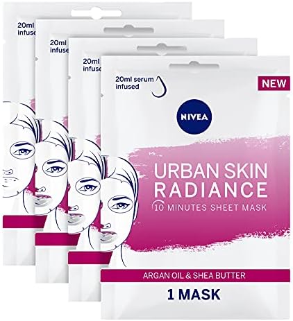 NIVEA Face Sheet Mask Radiance, Ubran Skin with Argan Oil & Shea Butter ...