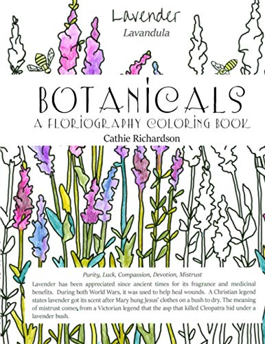Botanicals: A Floriography Coloring Book: Richardson, Cathie ...