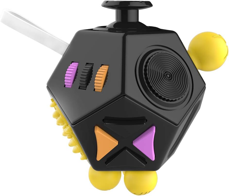 Amazon.com: MOSHNOLY 12 Sided Fidget Cube for Adults Anti Anxiety ...