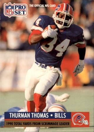 Amazon.com: 1991 Pro Set Football Card #13 Thurman Thomas: Collectibles ...