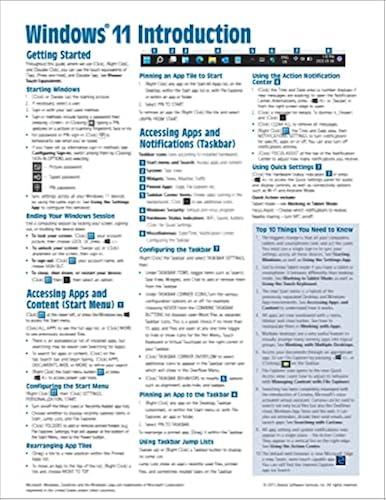 Windows 11 Introduction Quick Reference Guide (Cheat Sheet of ...