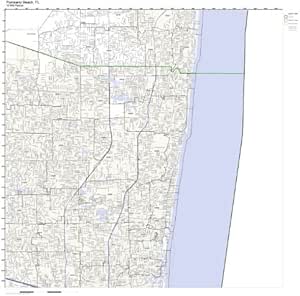 Pompano Beach, FL ZIP Code Map Not Laminated : Amazon.ca: Office Products