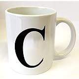 MYOG Personalised Mug Any Letter Alphabet Mugs Coffee Cup Birthday ...