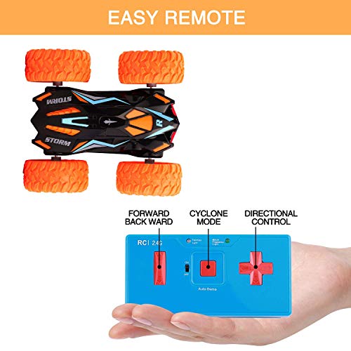 MSLAN Cyclone Mini Remote Control Car for Kids - Double Sided Fast Off ...