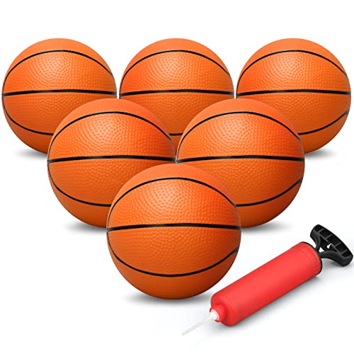 Dilabnba 6'' Mini Orange Basketballs for Basketball Hoop Over The Door ...