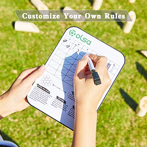 Outdoor Lawn Game Set Numbered Block Toss Yard Game - Outdoor Wooden ...