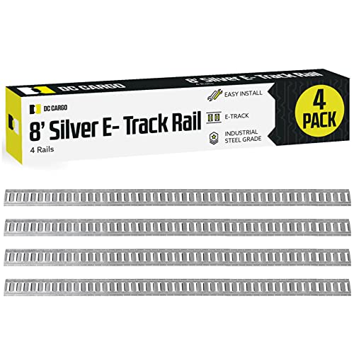 Four 8-ft E Track Tie-Down Rail, Powder-Coated Steel ETrack TieDowns ...
