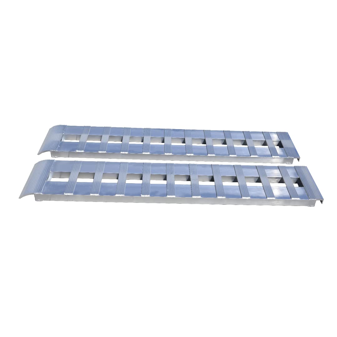 Gen-Y Heavy Duty Aluminum Loading Ramps - Set of 2-7 Foot Trailer Ramps ...