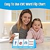 CVC Word Flip Chart, Double Sided Word Flip 40 Short Vowel Words ...