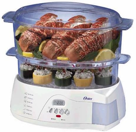 Oster 5712 Electronic 2-Tier 6.1-Quart Food Steamer, White: Amazon.ca ...