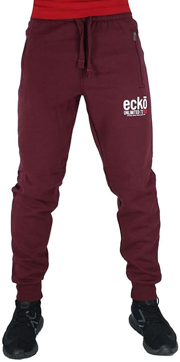 Ecko Men's Designer Cotton Jogger Tracksuit Sweatpants, Navy, Olive ...
