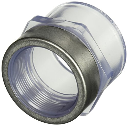 Spears PVC Pipe Fitting, Adapter, Schedule 40, Clear, Socket x Steel ...