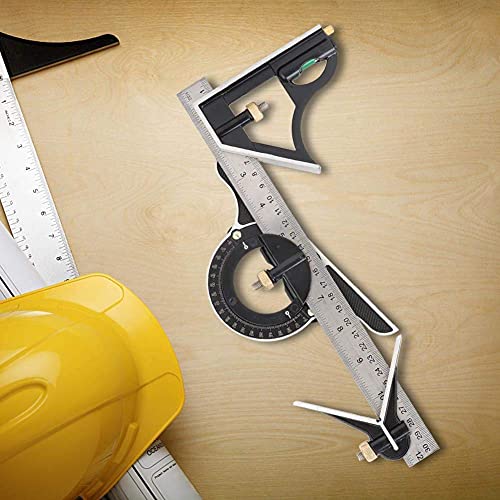 Fafeicy Stainless Steel T Square Ruler Adjustable Sliding Combination ...