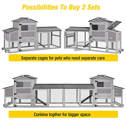 Outdoor Hen House With Wheels Aivituvin Large Mobile Chicken Coop With ...