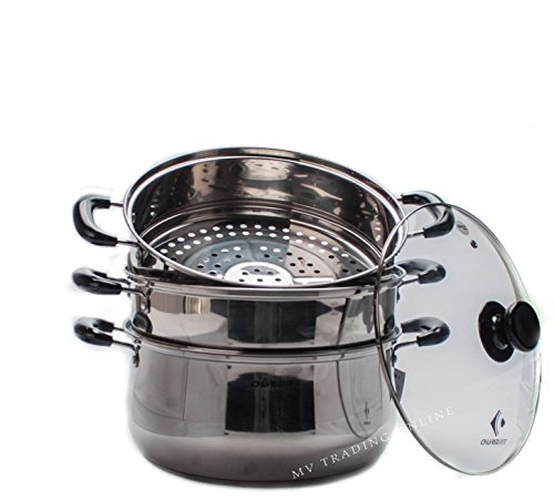 Stainless Steel 3-Tier Steamer, Clad Base, and Nepal | Ubuy