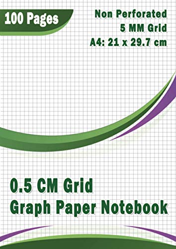 0.5 CM Grid Graph Paper Notebook: 100 Pages, A4, Metric Quad Ruled ...