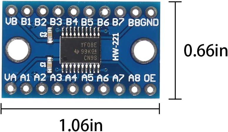 6pcs TXS0108E 8 Channel Logic Level Converter Module 8-Bit 8 CH Logic ...