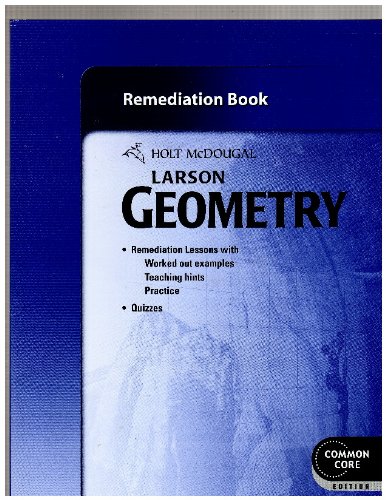 Amazon.com: Holt McDougal Larson Geometry: Common Core Remediation Book ...