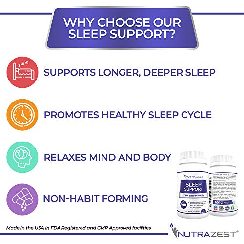 Nutrazest Sleep Support - Natural Non-Habit Forming Sleep Aid to Reduce ...