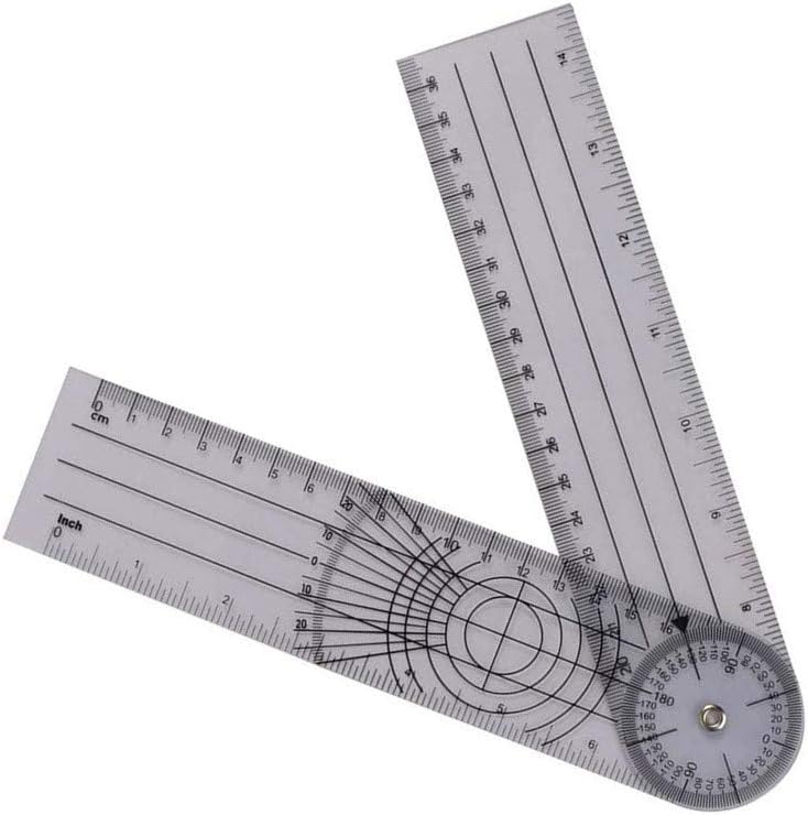 Professional 360 Degree Multi-Ruler Goniometer Angle Spinal Ruler ...