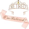 Amazon.com: JETKONG Retirement Party Decorations Retired Tiara/Crown ...
