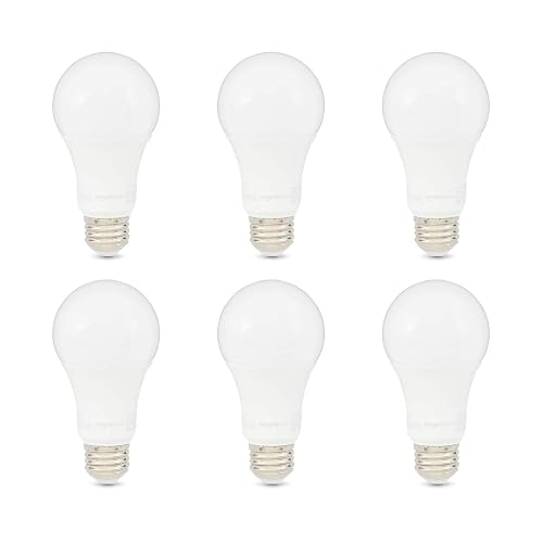 Amazon Basics A19 LED Light Bulbs 100 Watt Equivalent, Daylight White ...