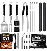 Amazon.com: POLIGO 7pcs Golf-Club Style BBQ Grill Accessories Kit with ...