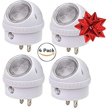 LED Night Light Lamp 2 Pieces Set, 360 Degree Rotating Head with Sensor ...