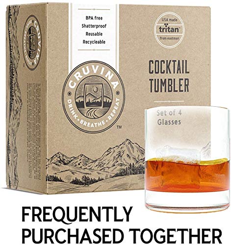 Unbreakable Stemless Plastic Wine Glasses: Shatterproof Tritan Cups ...