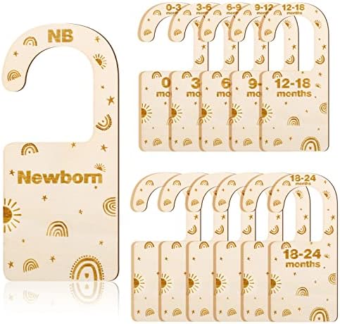 Jetec 12 Pieces Rainbow Closet Size Dividers, Boho Rainbow Baby Nursery ...