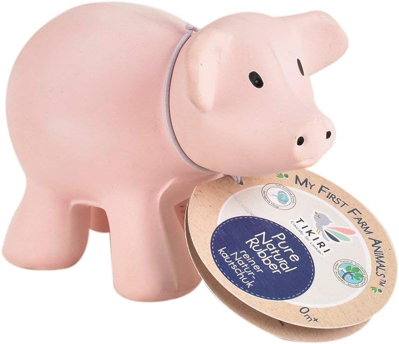 Baby Rattle Rattle Natural Rubber Various Farm Animals Tikiri Farm ...