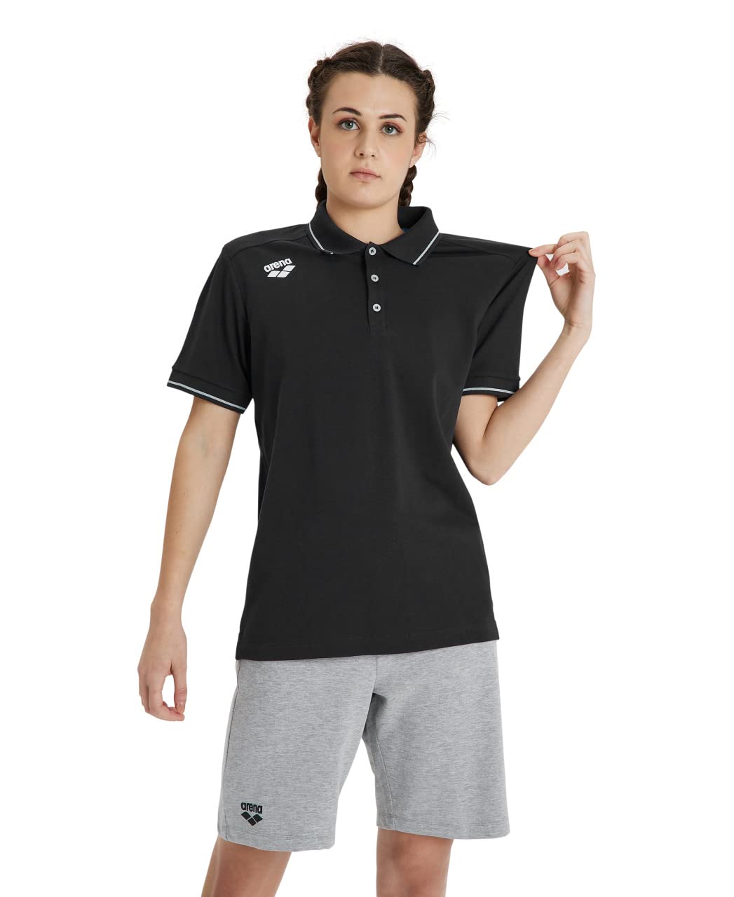 ARENA Unisex Team Solid Polo T-Shirt Short Sleeve Cotton Active Tee ...